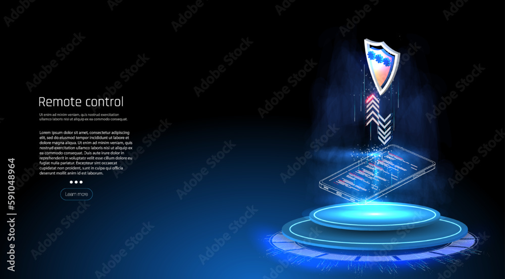 Interface for Smartphone app. Vector Smartphone with digital logo smart ...