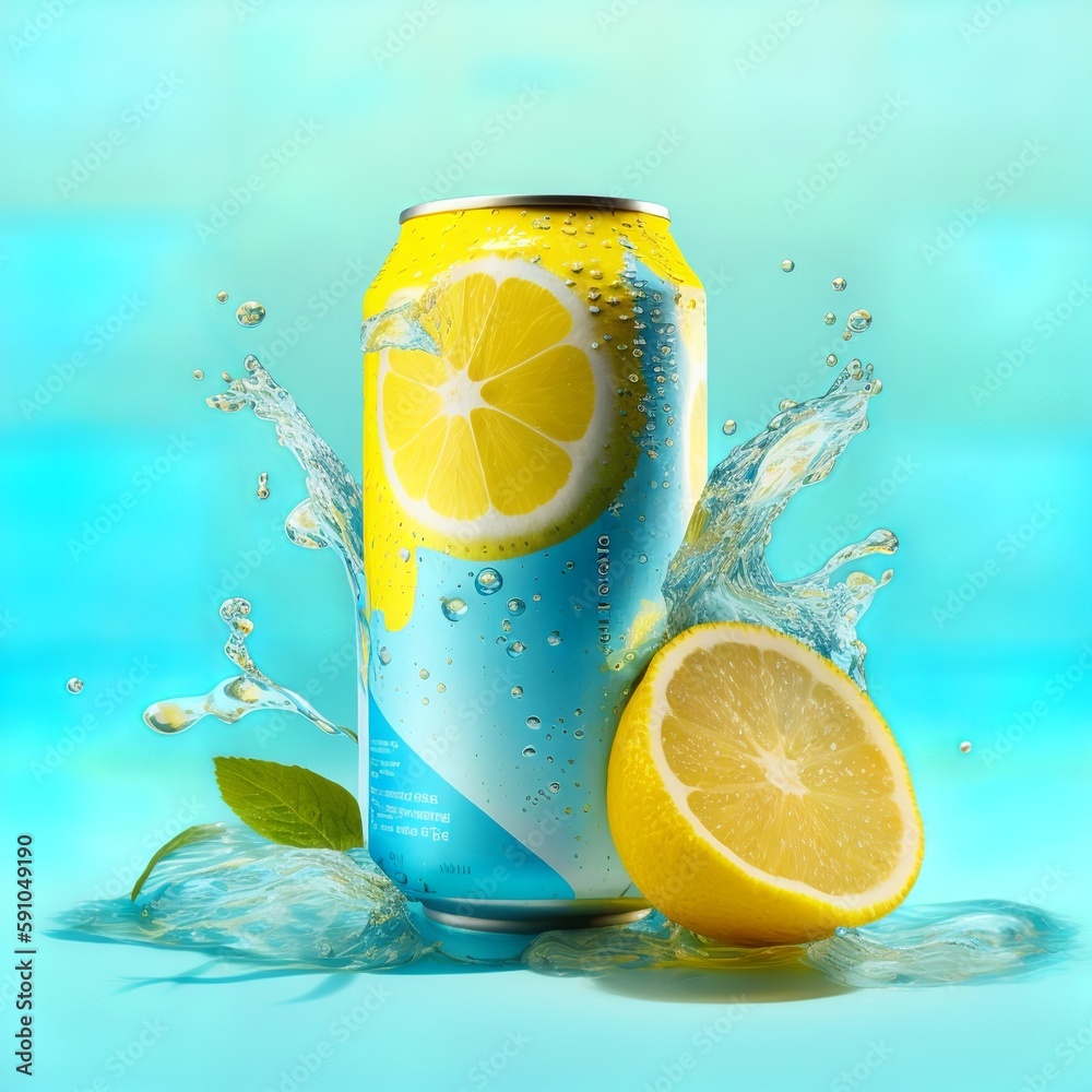 light ice blue ice and lemon background frozen cold icy fruit slice ...