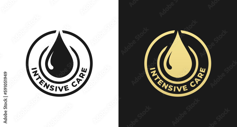 Intensive care label or Intensive care mark vector isolated in flat ...