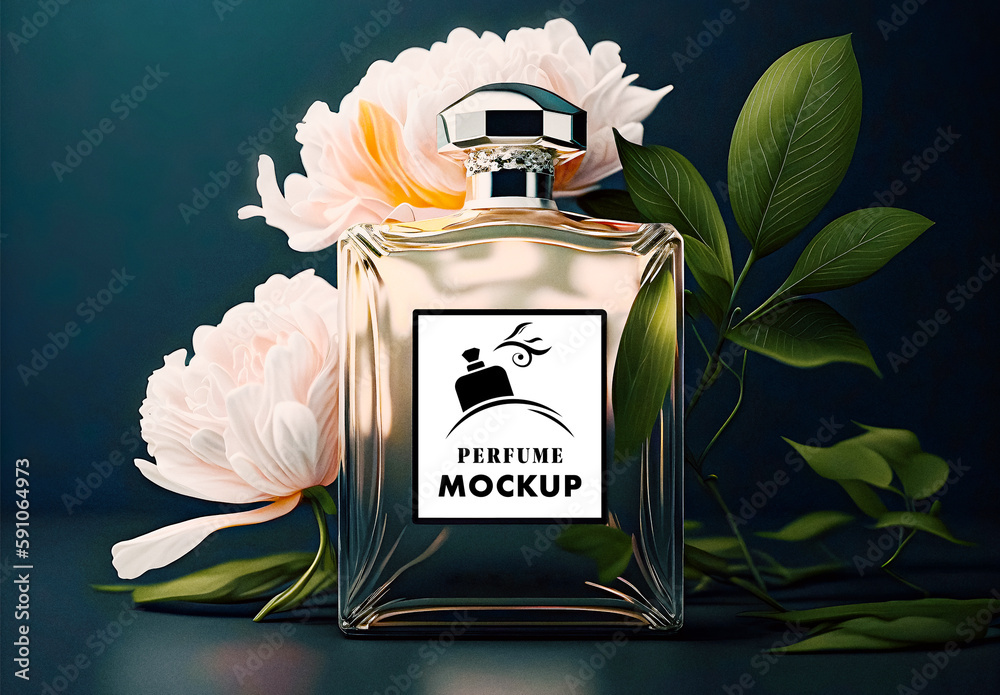 Perfume Mockup. Ai Generative Stock Template | Adobe Stock