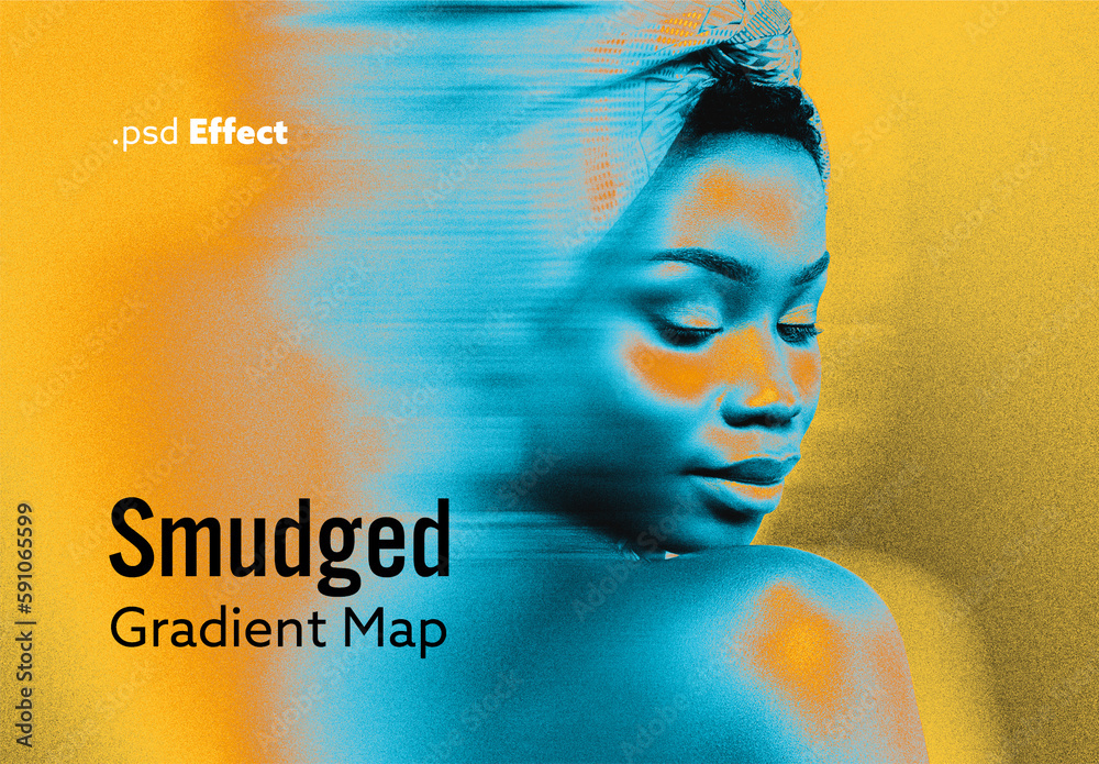 Smudged Gradient Photo Effect Stock Template | Adobe Stock