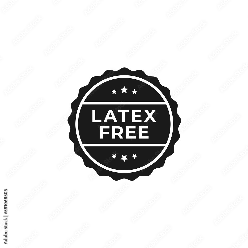 Single Latex Free Label or Latex Free stamp Vector Isolated in Flat ...