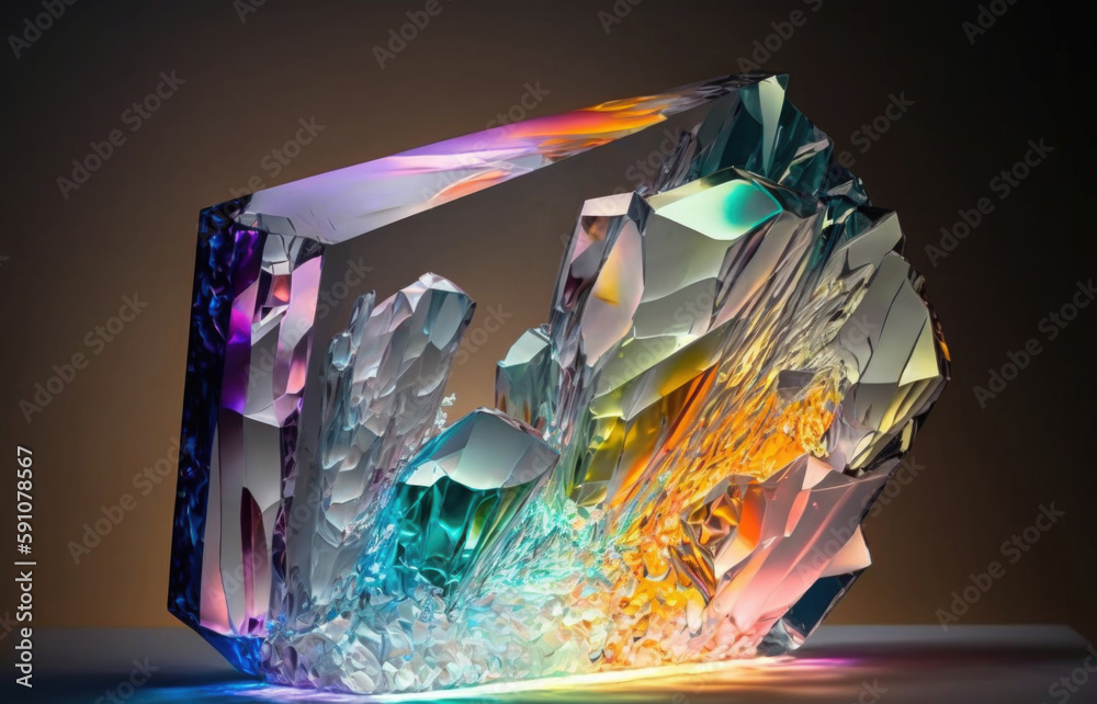 beautiful small figure of shimmering colored glass, very decorative to ...