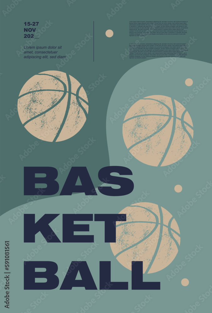 Vetor de Basketball balls. Sport news. Collection of basketball designs ...