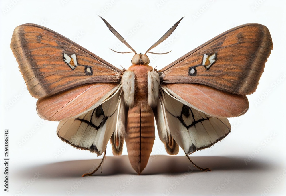 Box Tree Moth full body image with white background ultra realistic ...