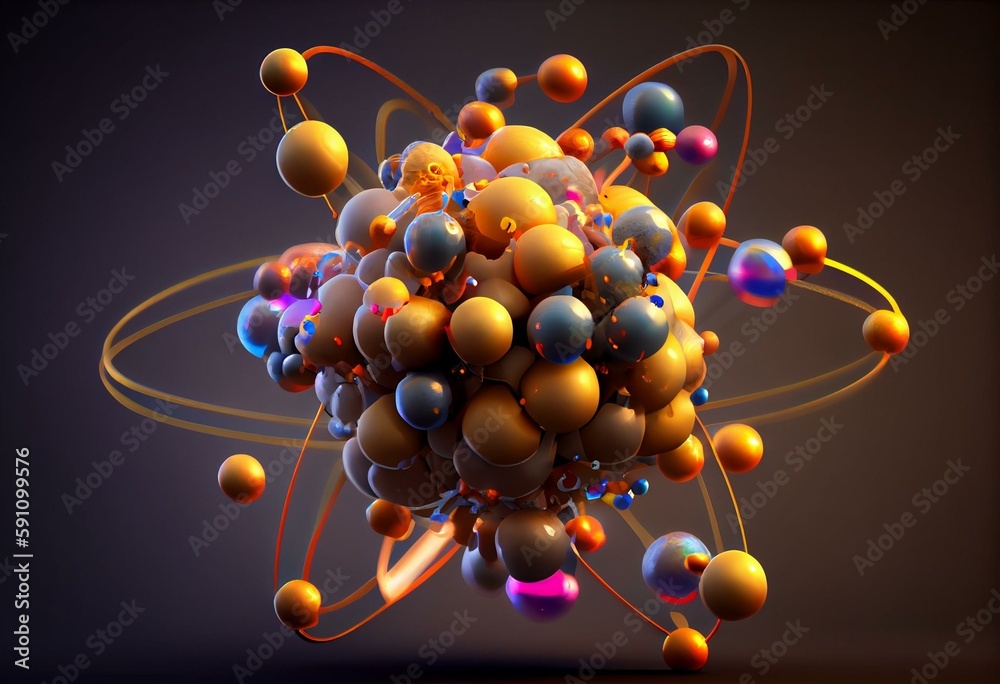 Atom Anatomy Atomic Model Or Structure Electrons Orbiting The Nucleus