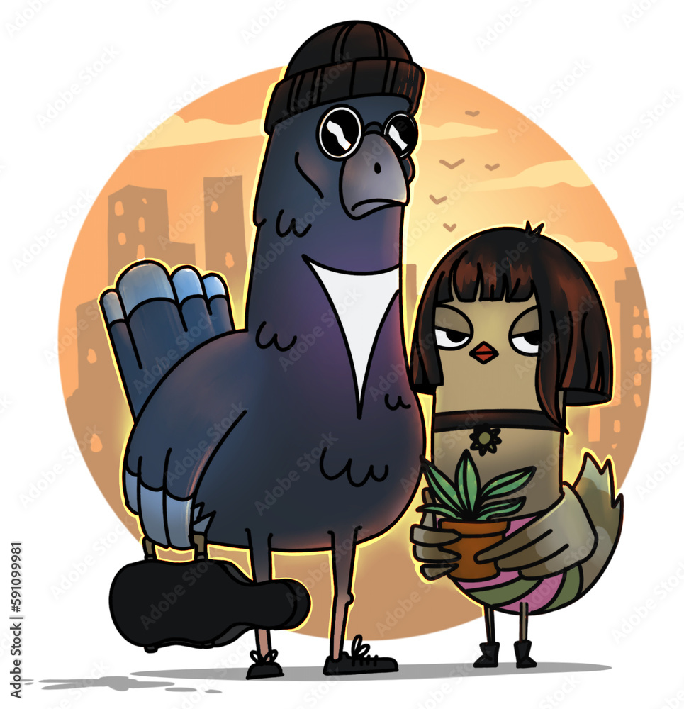 Leon and Mathilda fan art. Doves edition. "Professional" scene of the ...