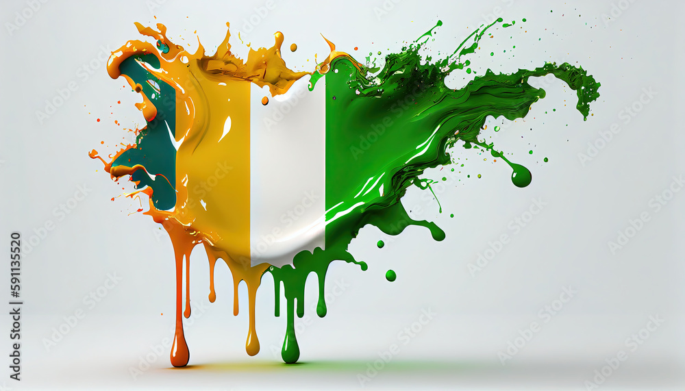 Cyprus Country Flag Colors of Liquid Oil Paint Splashing and Exploding ...