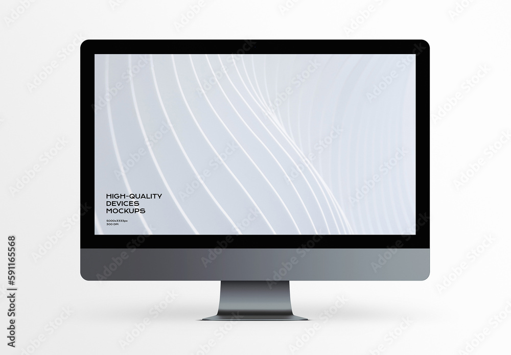PC Computer Desktop Monitor Screen Device Mockup Template Stock Template | Adobe Stock