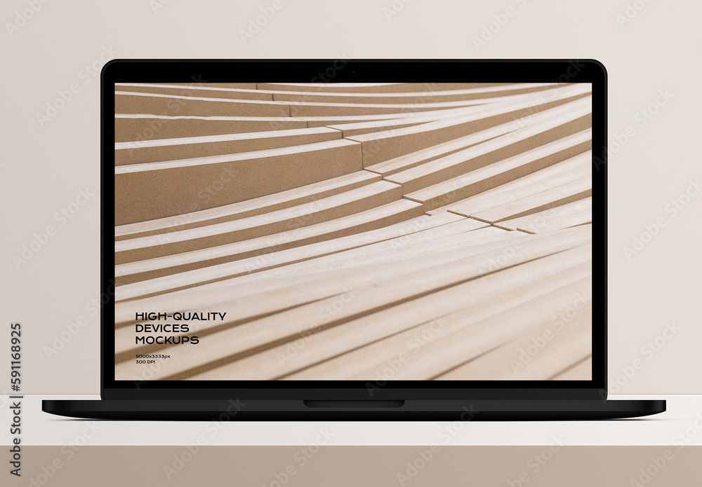 Laptop Computer Desktop Monitor Screen Device Mockup Template Stock ...