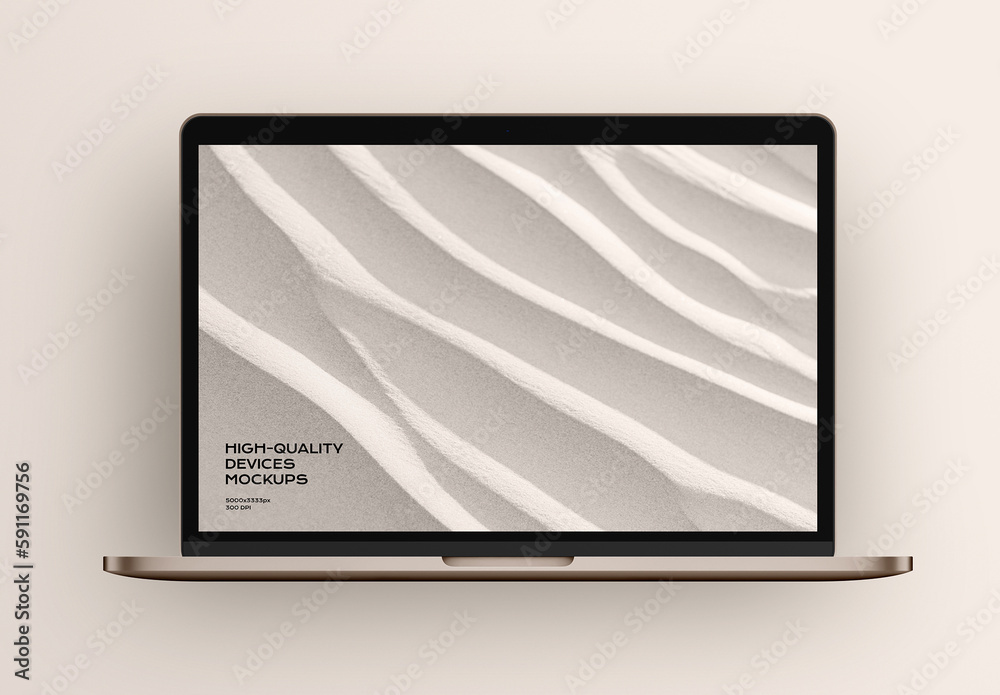 Laptop Computer Desktop Monitor Screen Device Mockup Template Stock ...