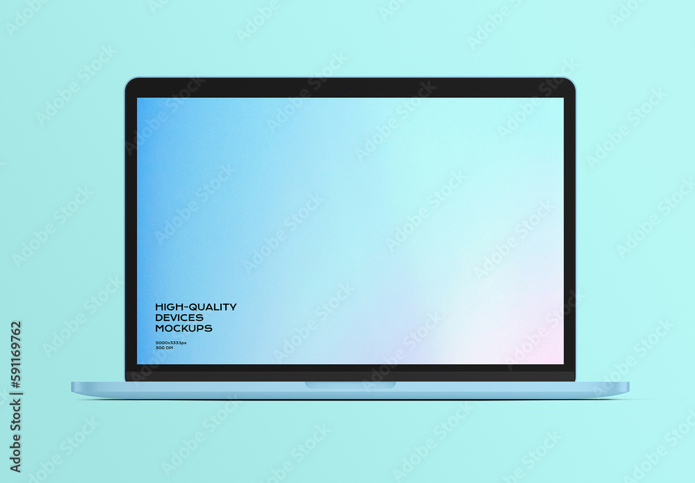 Laptop Computer Desktop Monitor Screen Device Mockup Template Stock ...