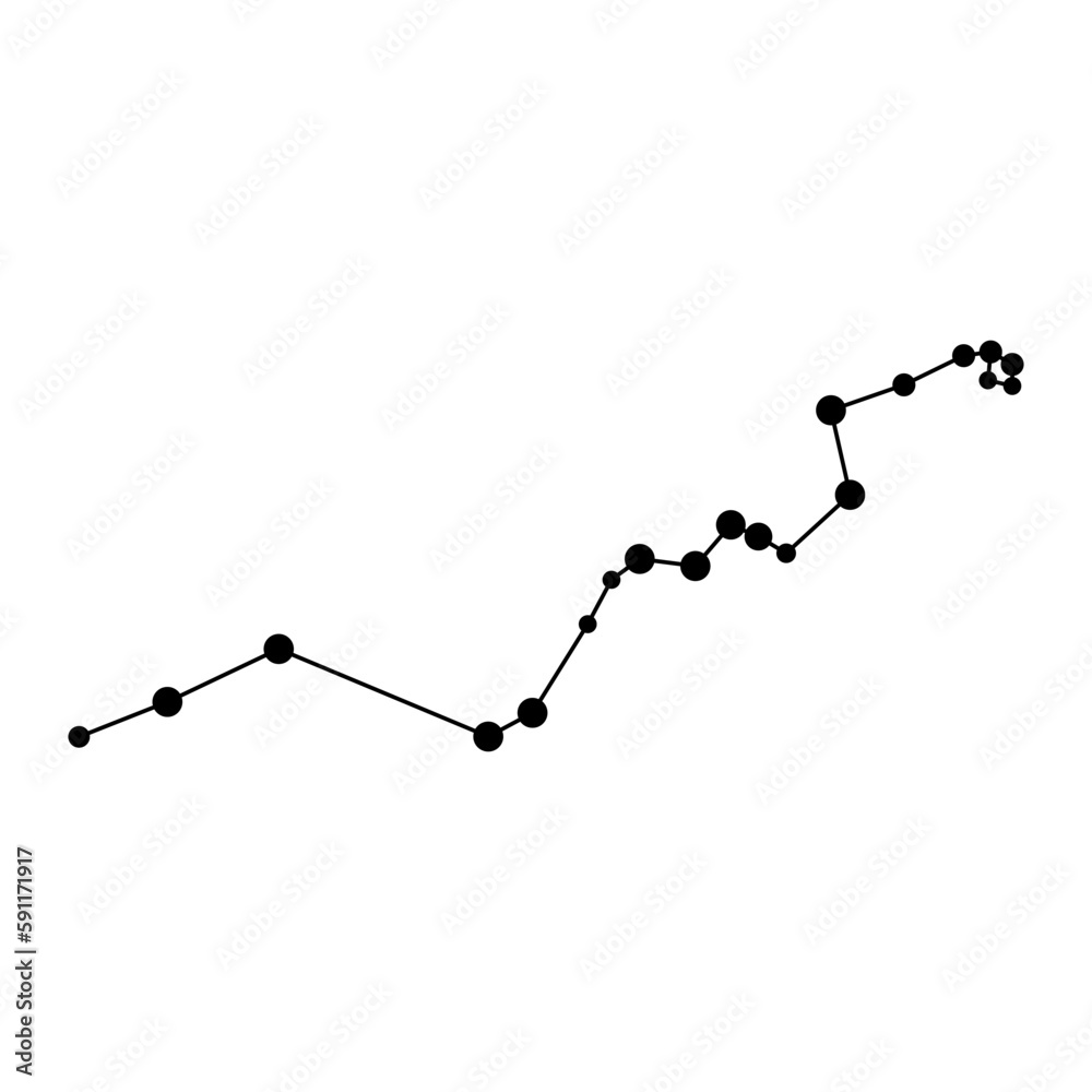 Hydra constellation map. Vector illustration. Stock Vector | Adobe Stock
