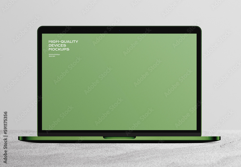 Laptop Computer Desktop Monitor Screen Device Mockup Template Stock ...