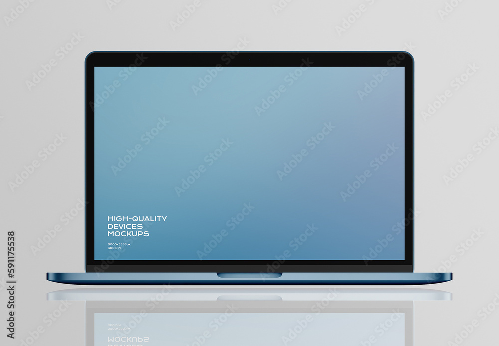 Laptop Computer Desktop Monitor Screen Device Mockup Template Stock ...