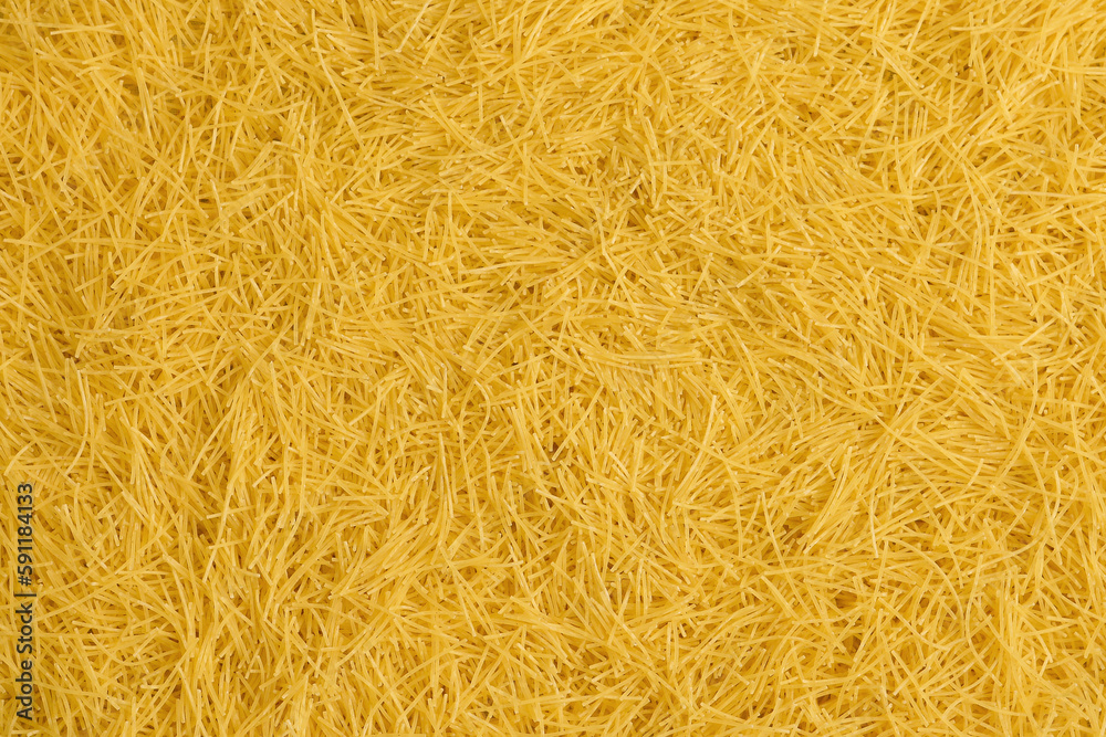 Italian raw pasta filini vermicelli from durum wheat. Food and ...
