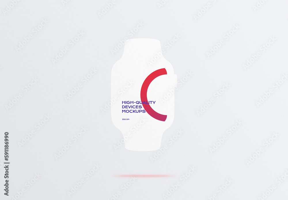 Smart Watch Electronic Display Screen Device Mockup Template Stock ...