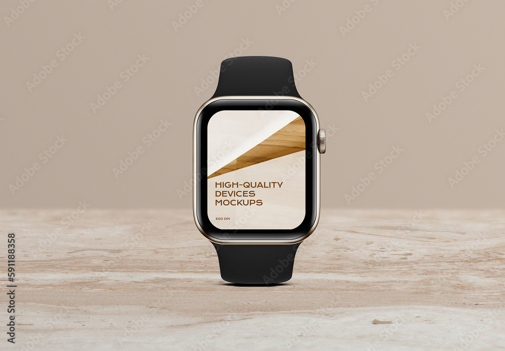Smart Watch Electronic Display Screen Device Mockup Template Stock ...