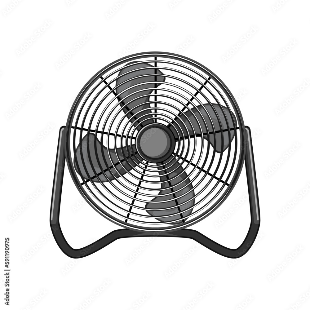 ventilation electric fan cartoon vector illustration Stock Vector ...
