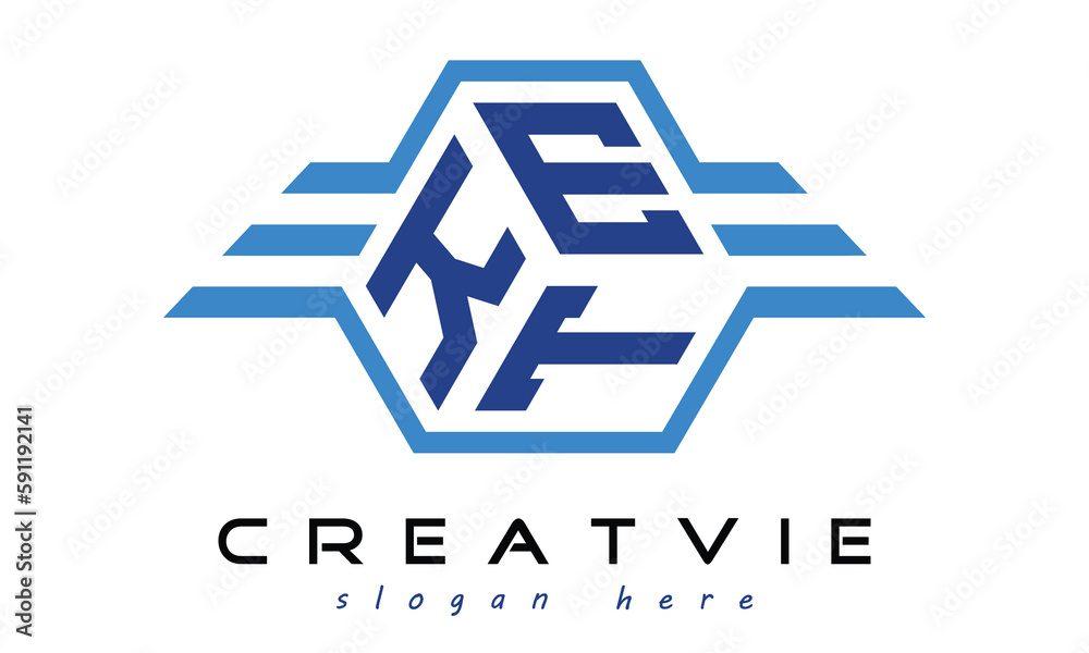 KET three-letter geometric shape logo design vector template, isolated ...