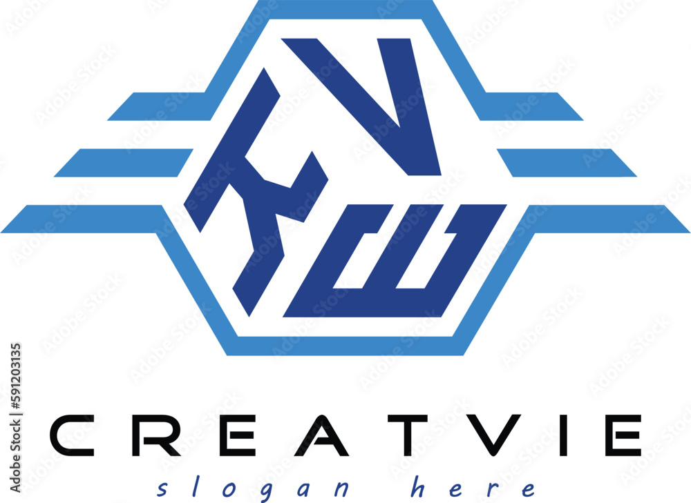 KVE three-letter geometric shape logo design vector template, isolated ...