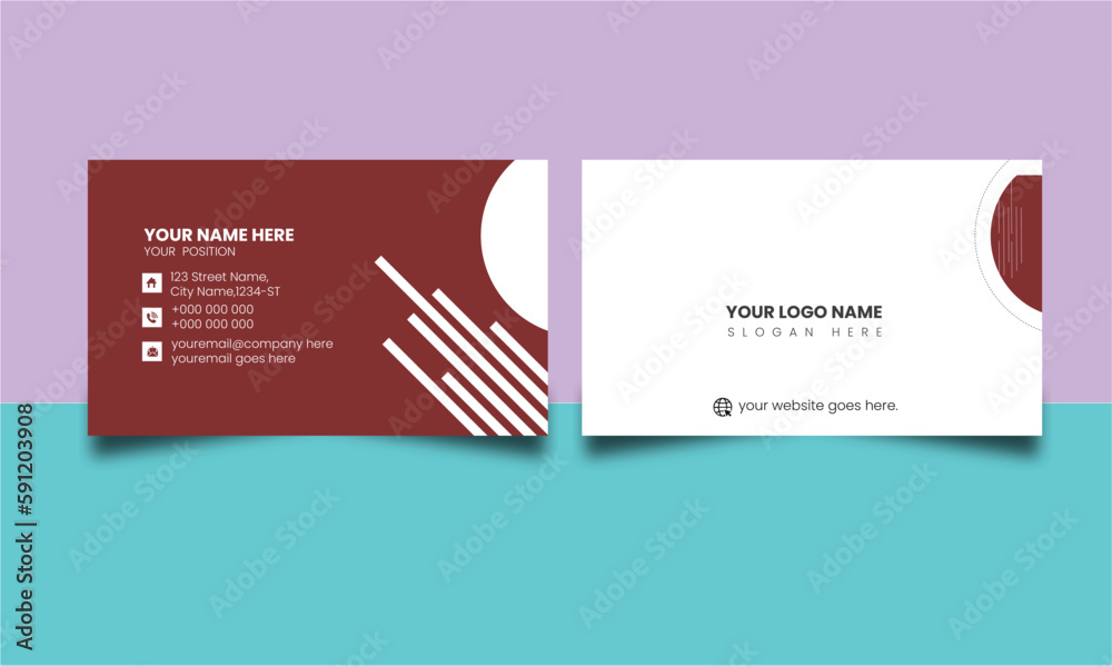 Clean professional business card template, Business card design, Card ...