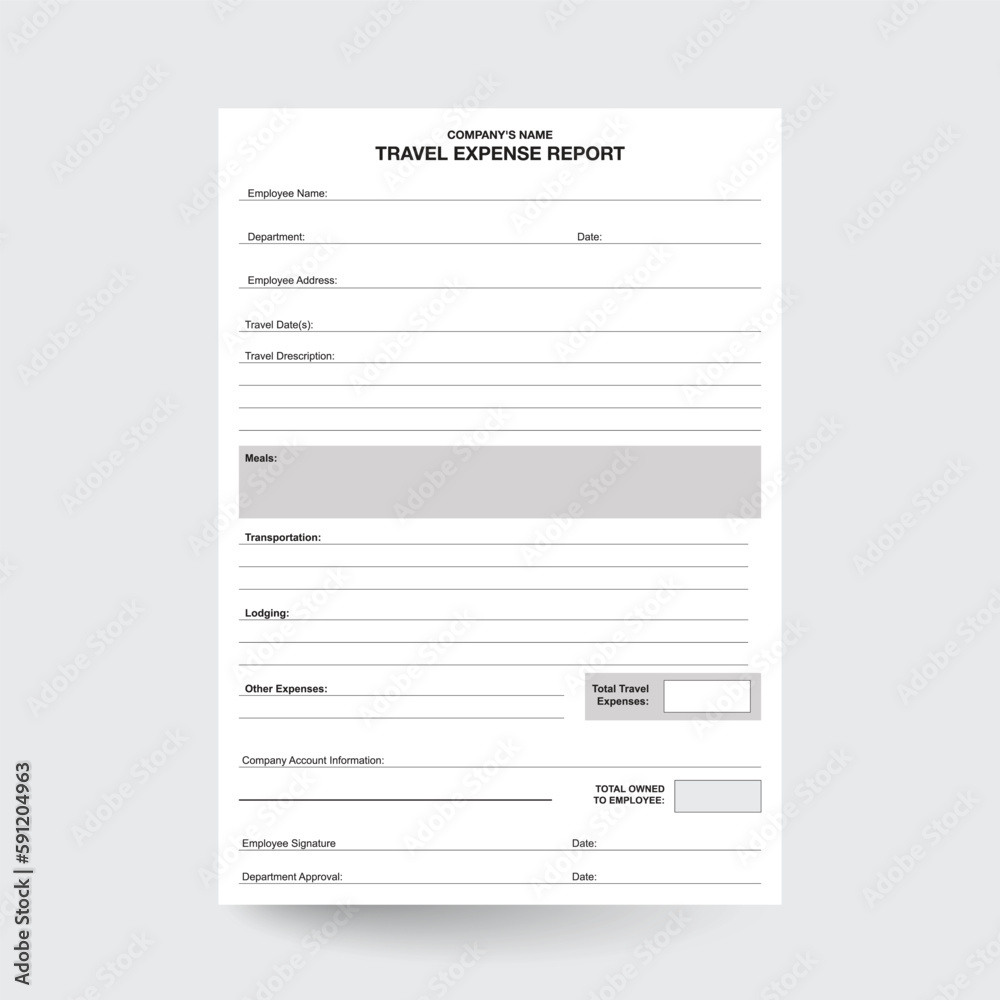 Travel Expense Report,Travel Expense Form,Business Report Log,Employee ...