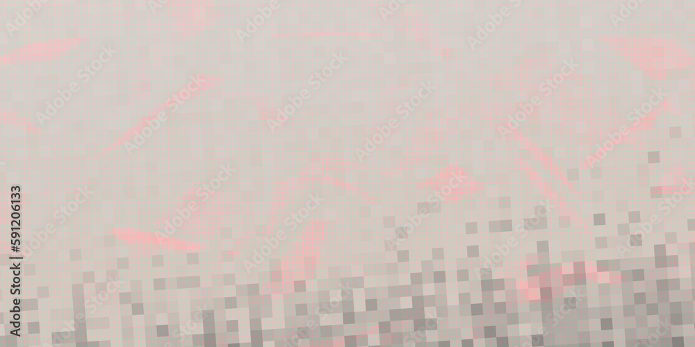 Grunge grey mosaic cube pattern parchment with watercolor lighter pink ...