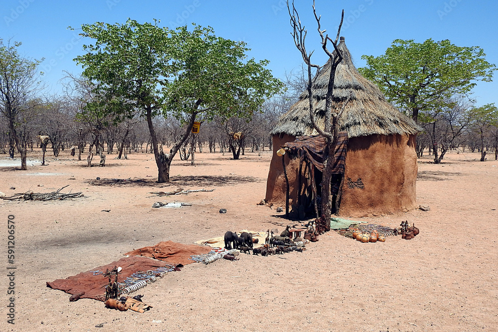Himba tribe village, Outjo, Namibia Stock Photo | Adobe Stock