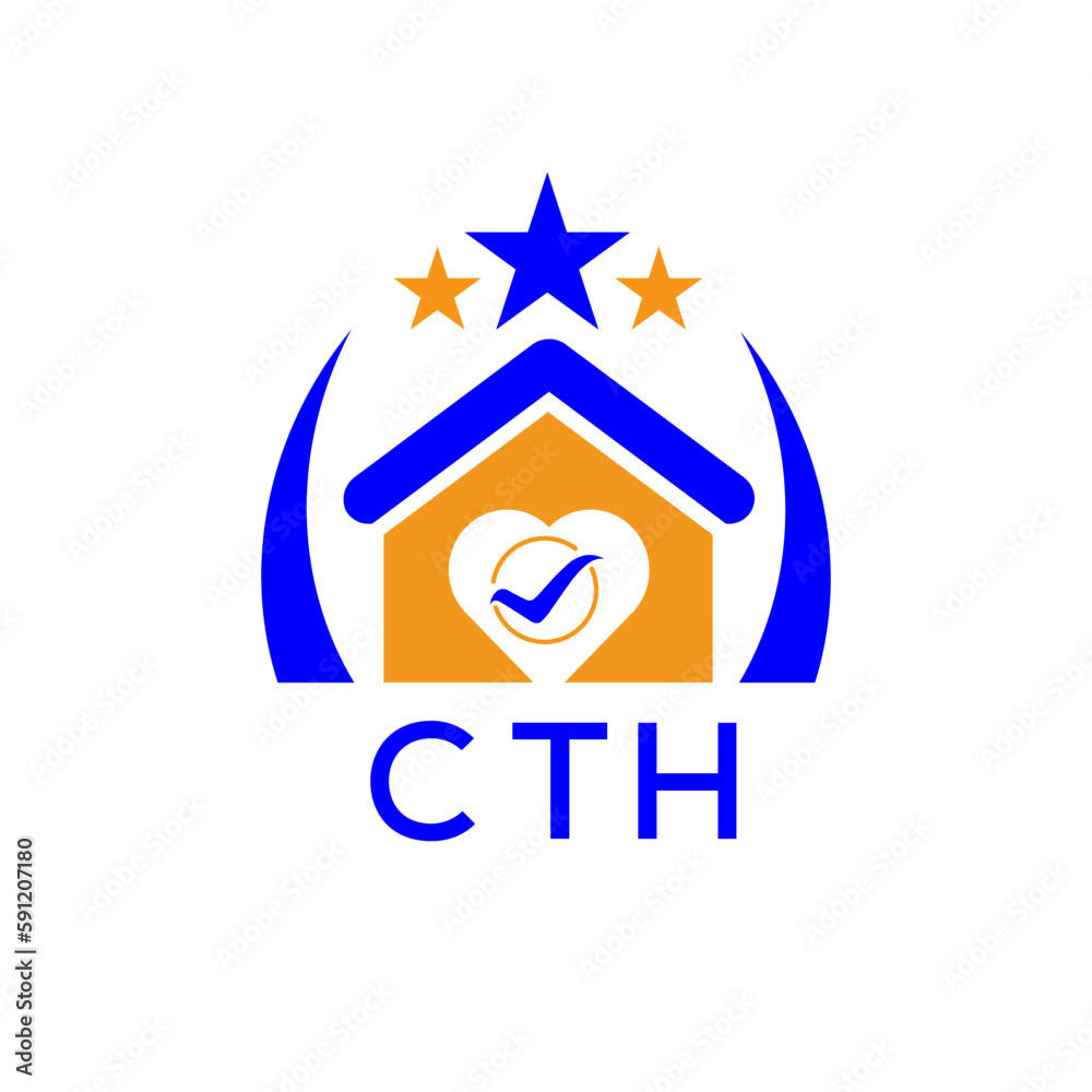 CTH House logo. KJG Letter logo and icon. Blue vector image on white ...