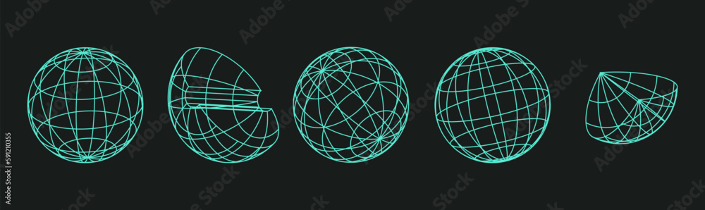 Abstract geometric shapes trending futuristic line design elements, infographic shapes. Modern ...