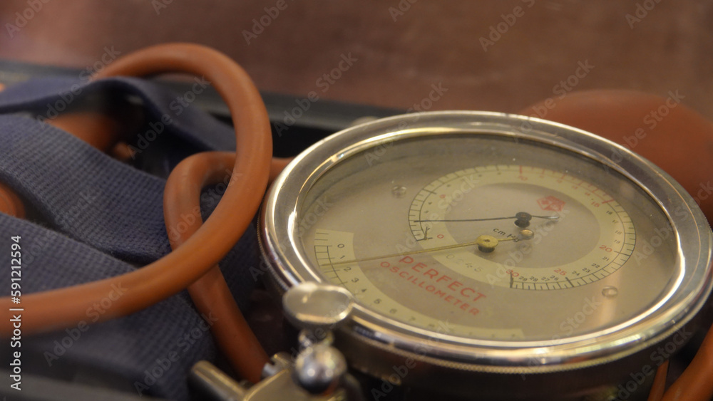 Istanbul, Turkey April 08, 2023 Oscillometer used in the 1910s ...