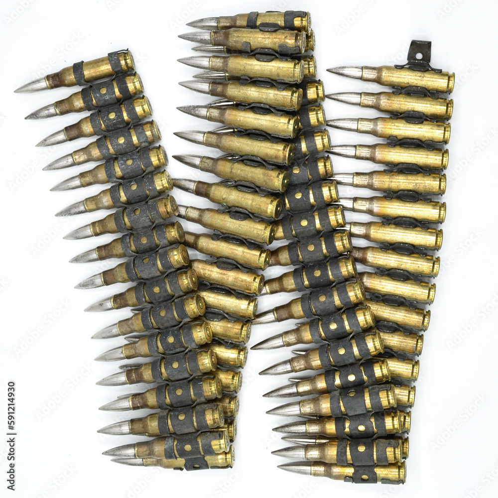 Foto de A belt made of cartridges and a machine-gun belt. Bandolier ...