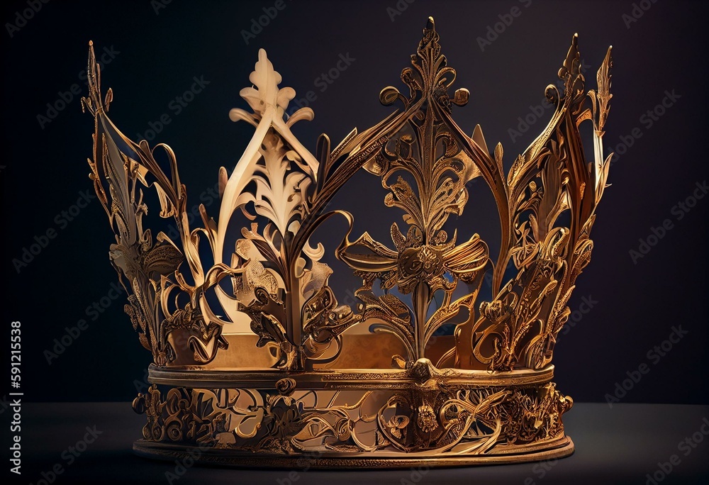 symbol of nobility and spiritual wealth in gold crown. Generative AI ...