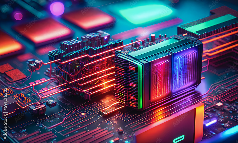 Quantum computer, motherboard, quantum processor unit. New technologies ...