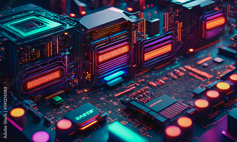 Quantum computer, motherboard, quantum processor unit. New technologies ...