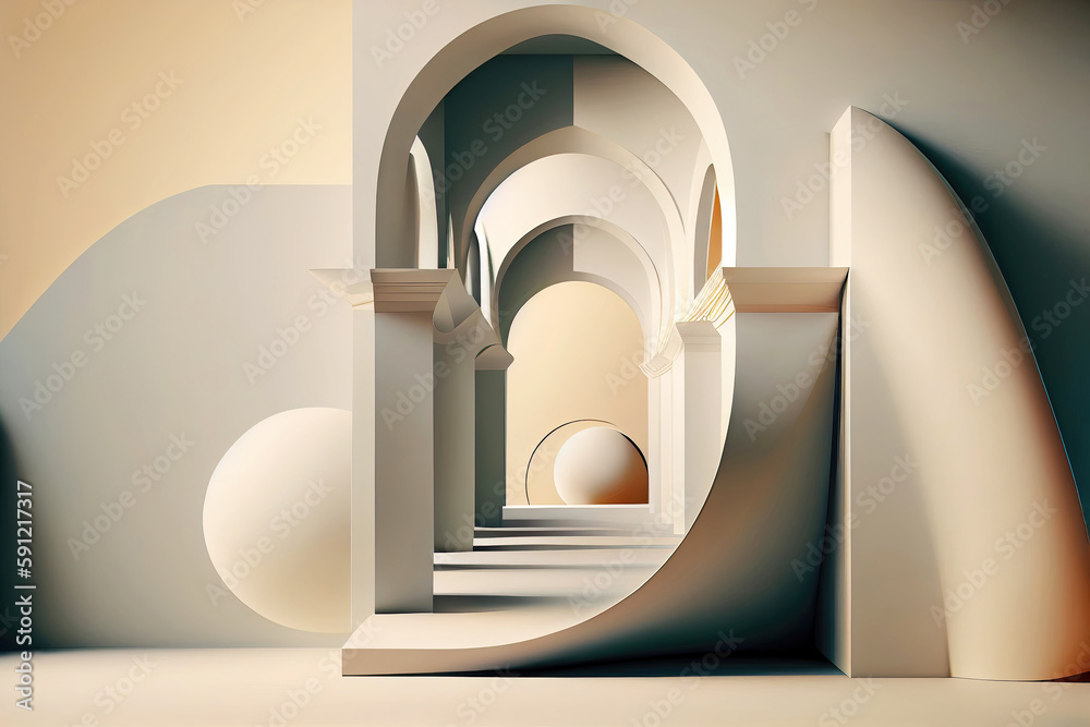 Surreal abstract minimalist wallpaper background (Generative AI) Stock ...