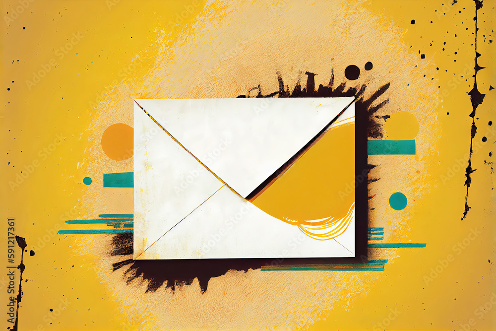 Letter envelope as mail art concept design illustration (Generative AI ...