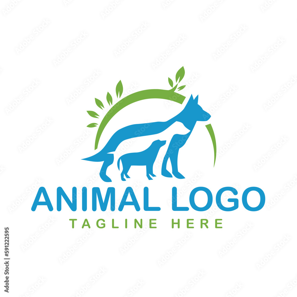 Vector vector of pet shop and veterinary clinic on a white background ...