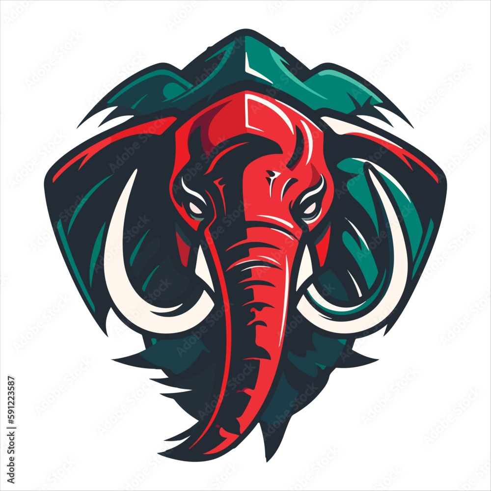 elephant mascot logo design vector with modern illustration concept ...