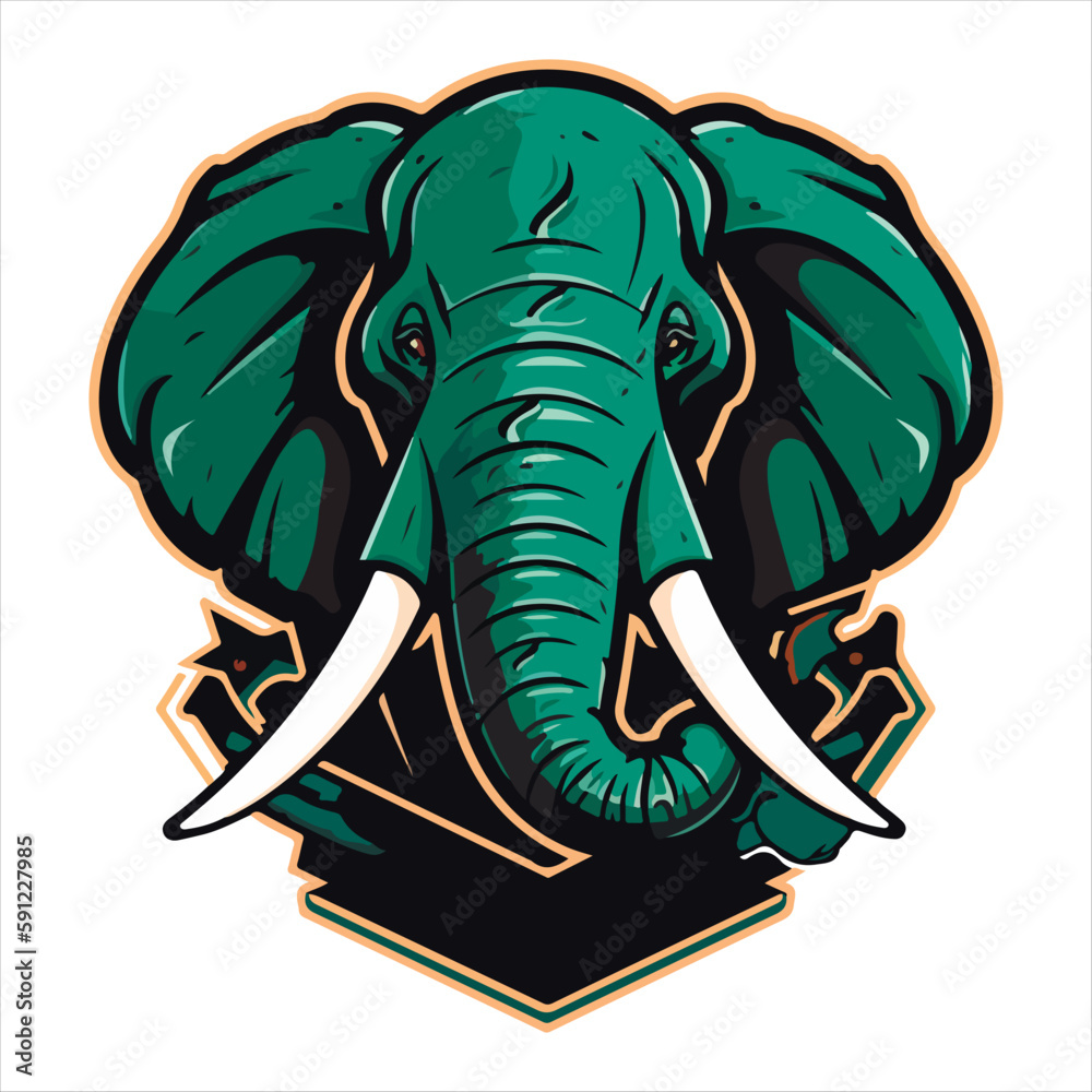 elephant mascot logo design vector with modern illustration concept ...