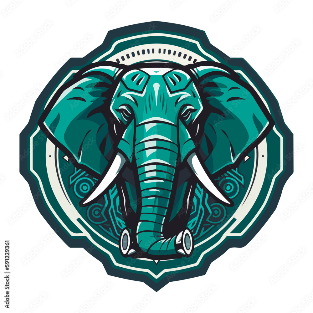 elephant mascot logo design vector with modern illustration concept ...