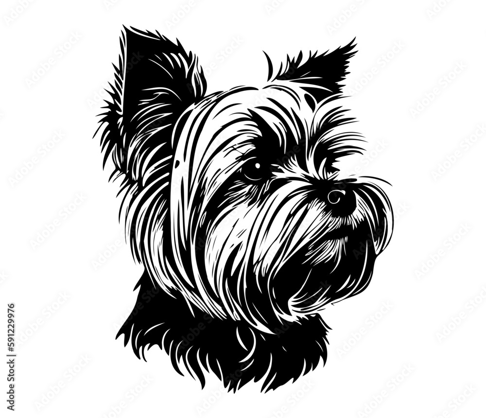 Yorkie Silhouette Vector