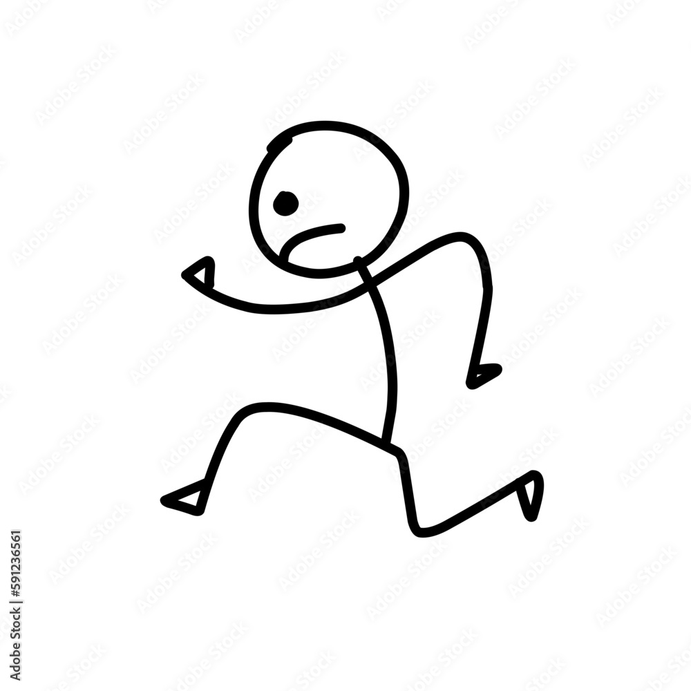 pictogram person, various poses, sketch drawing, stick figures people ...