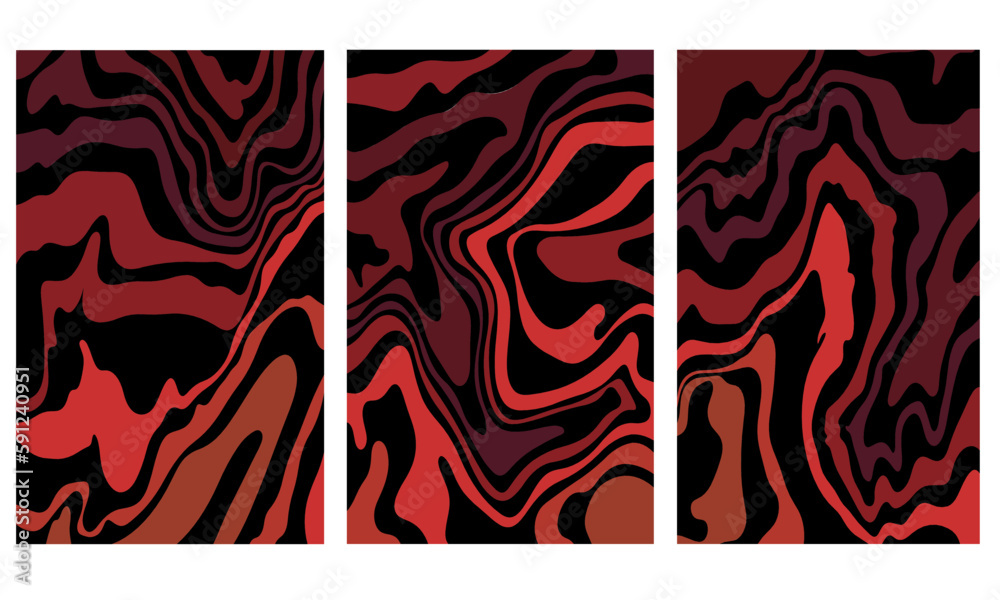 Illusion of deception with 3D effect. A set of patterns from multi ...