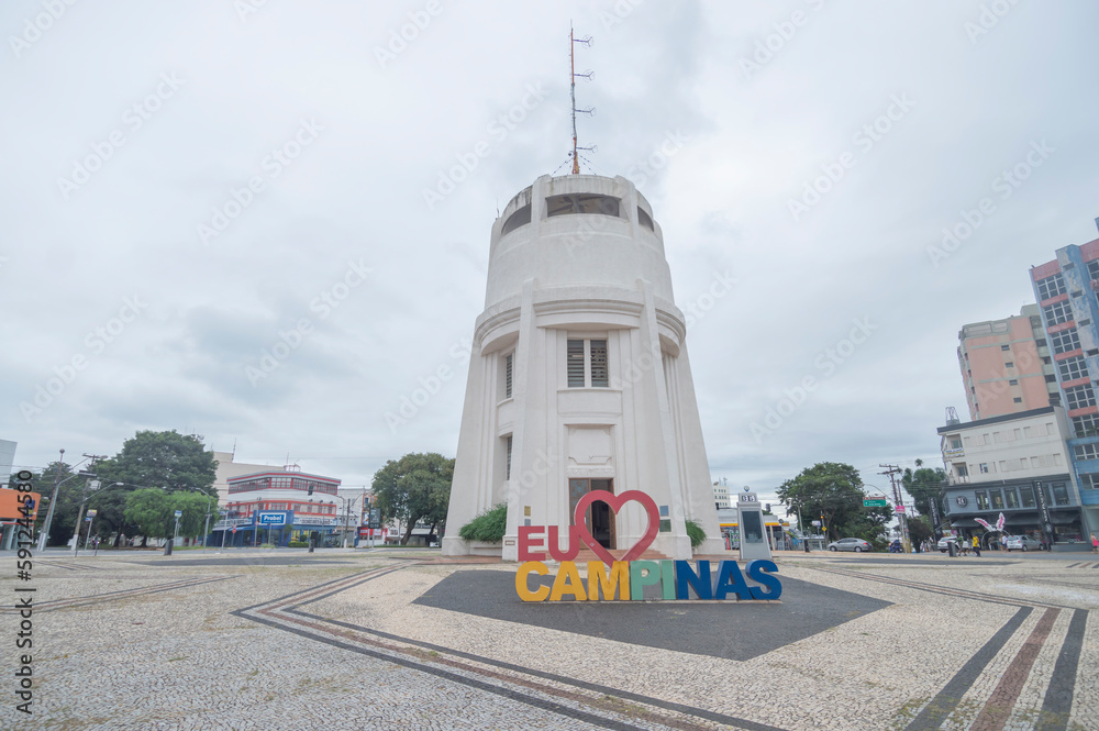 Campinas-sp,brasil-April 09,2023 Torre do castelo,Castle tower,tourist ...