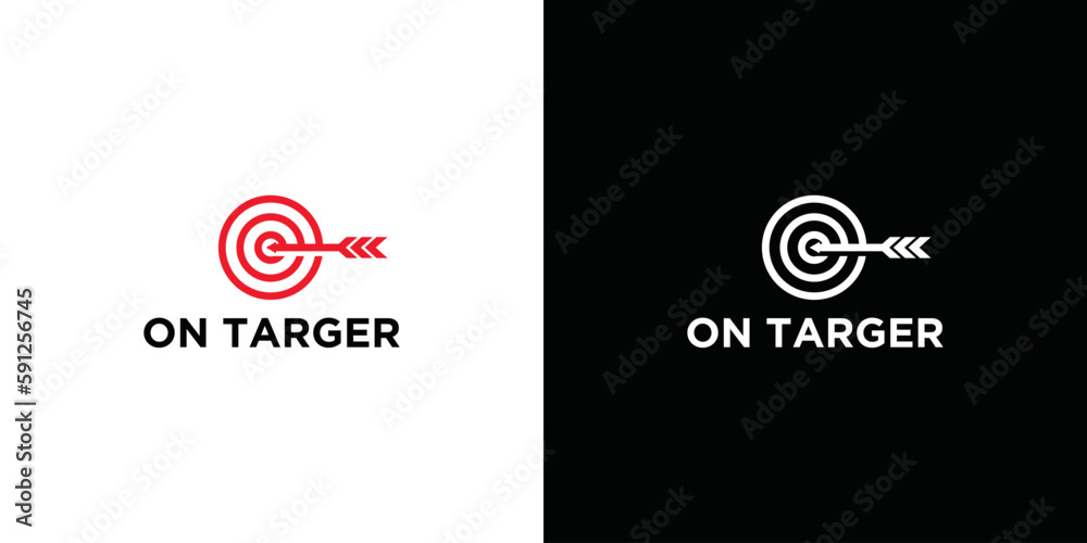 Vetor de right on target logo design, right on target design template ...