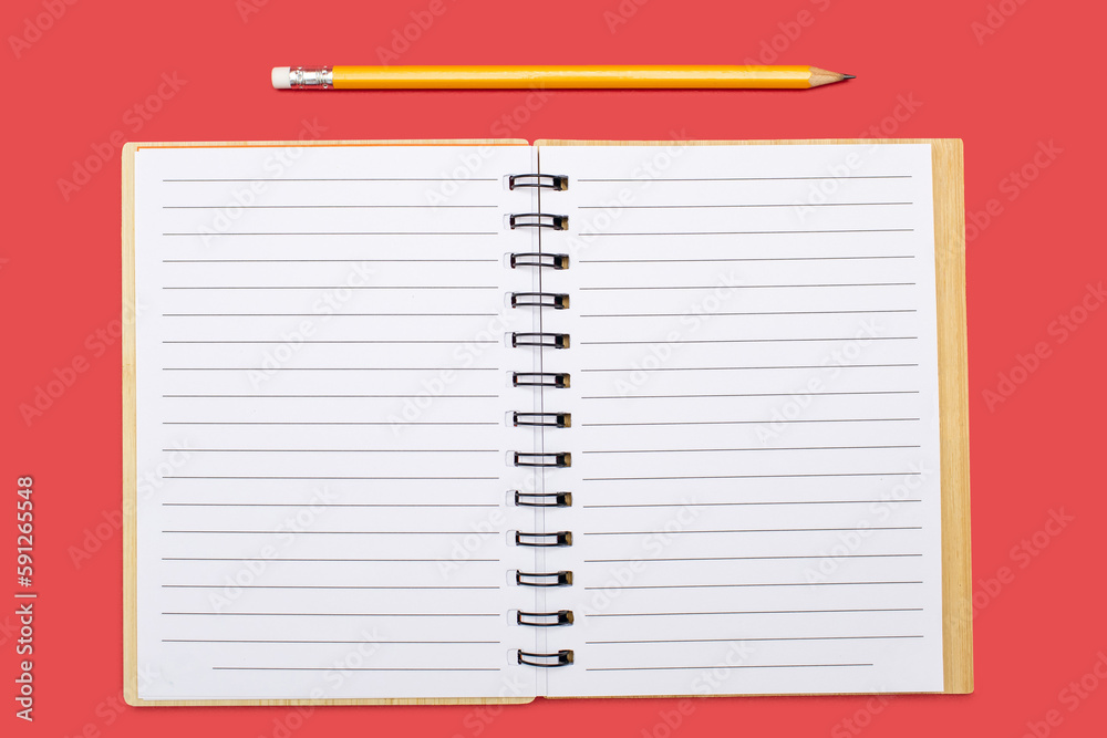 Red Open Notebook