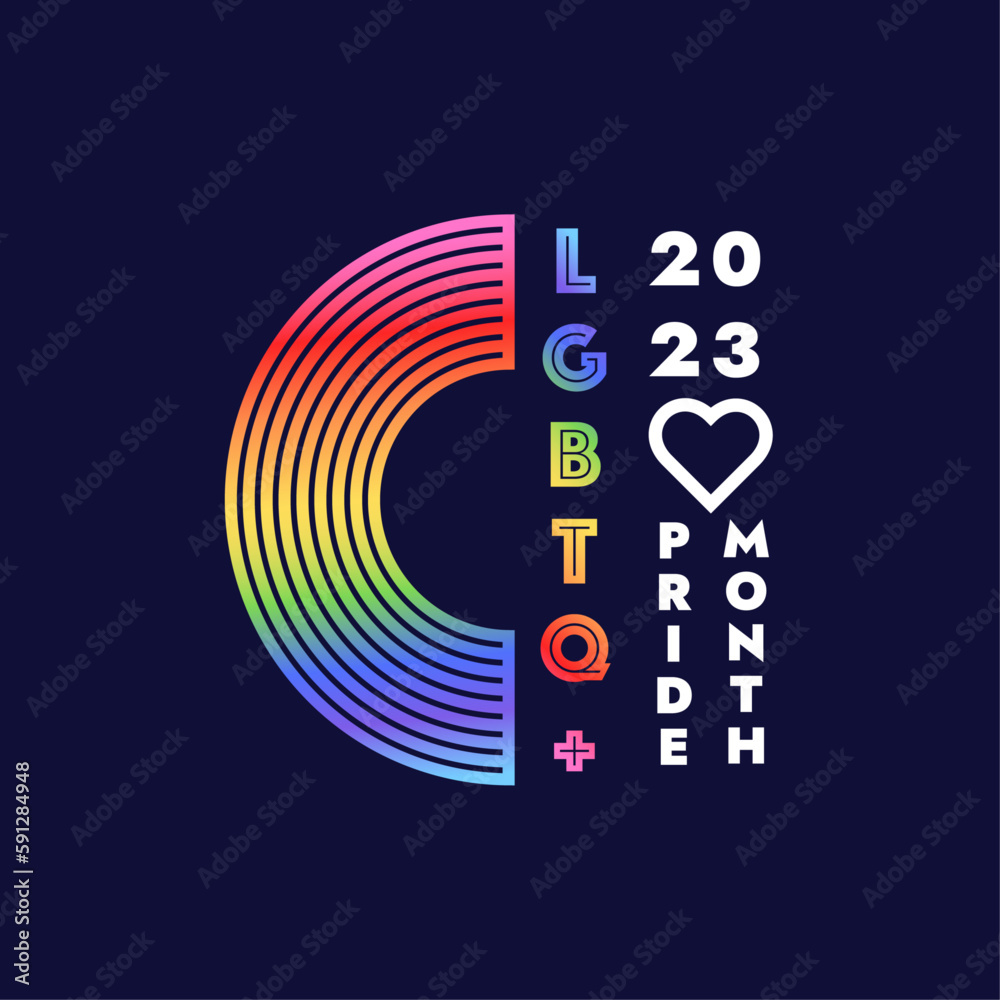 Pride design logo icon. LGBTQ symbol in rainbow colors. Gay pride ...