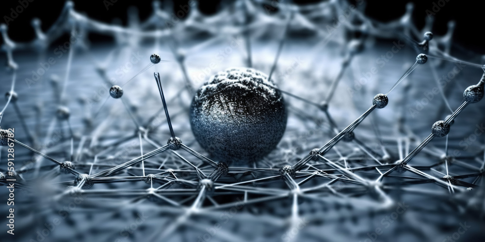 Abstract medical wallpaper. Nano molecule illustration. Innovative ...